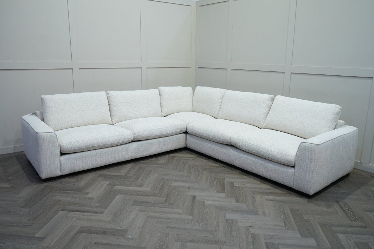 Arabella 2 Corner 2 Large Fabric Corner Sofa, Marshmallow – Heatons Furniture Outlet