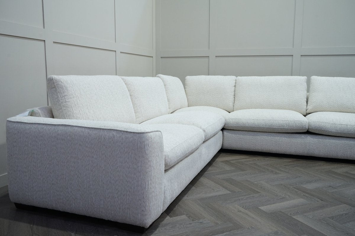 Arabella 2 Corner 2 Large Fabric Corner Sofa, Marshmallow – Heatons Furniture Outlet