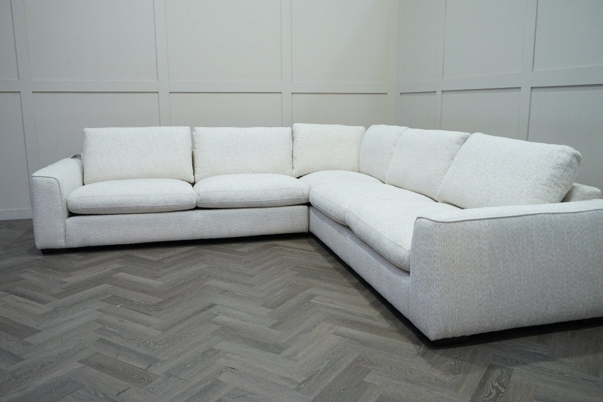 Arabella 2 Corner 2 Large Fabric Corner Sofa, Marshmallow – Heatons Furniture Outlet