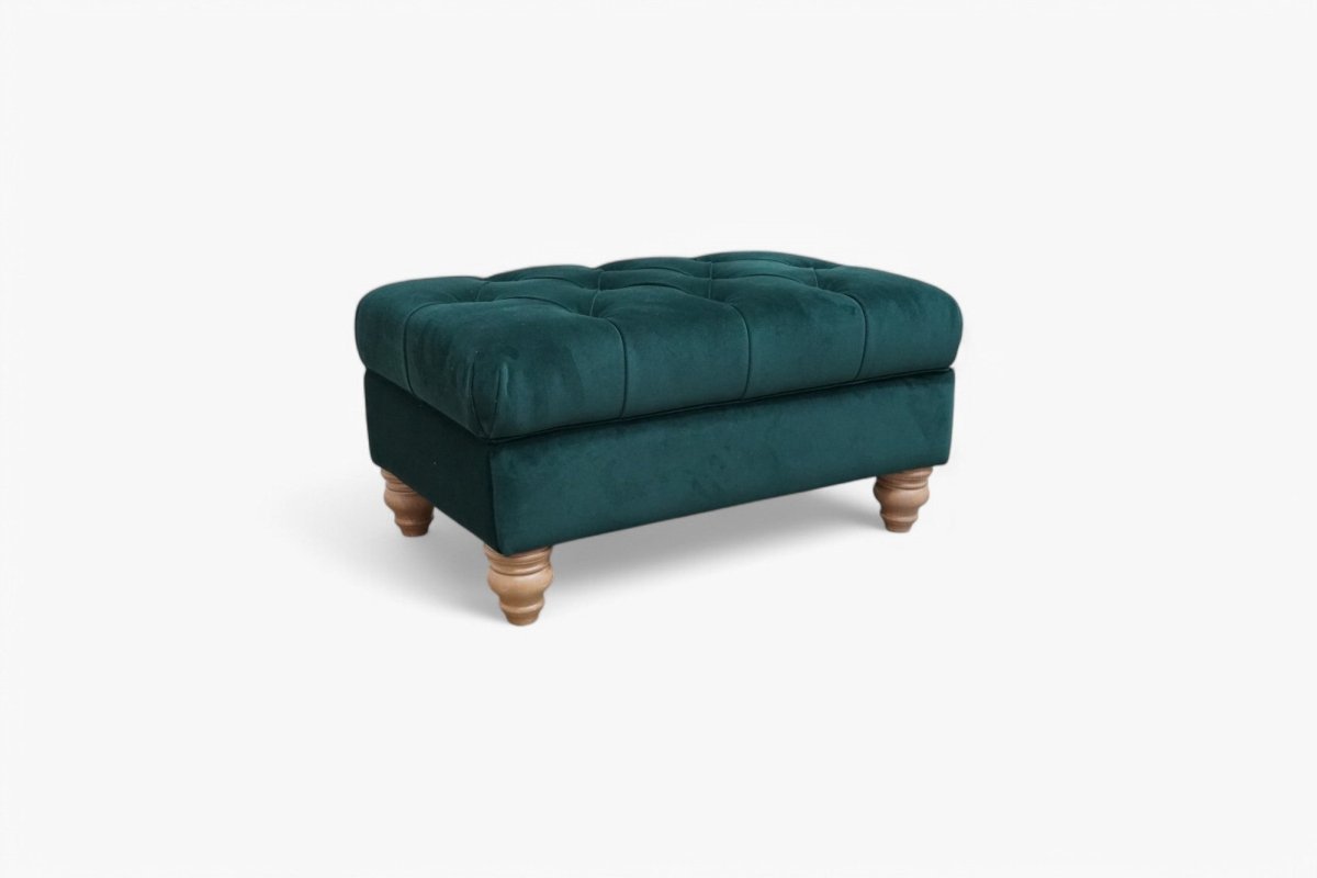 Kingston Storage Footstool, Emperor Green Velvet – Heatons Furniture Outlet