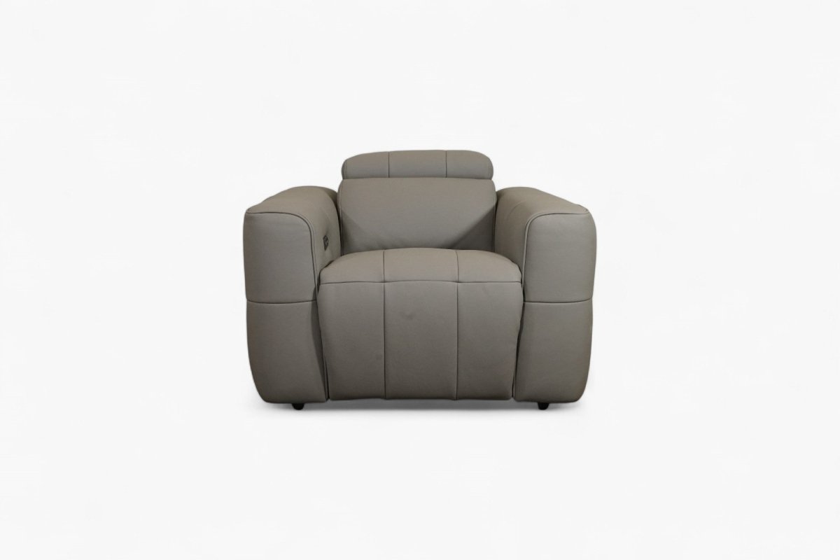 Evolution Leather Recliner Armchair, Power Foot / Tilt Headrests, Elep ...