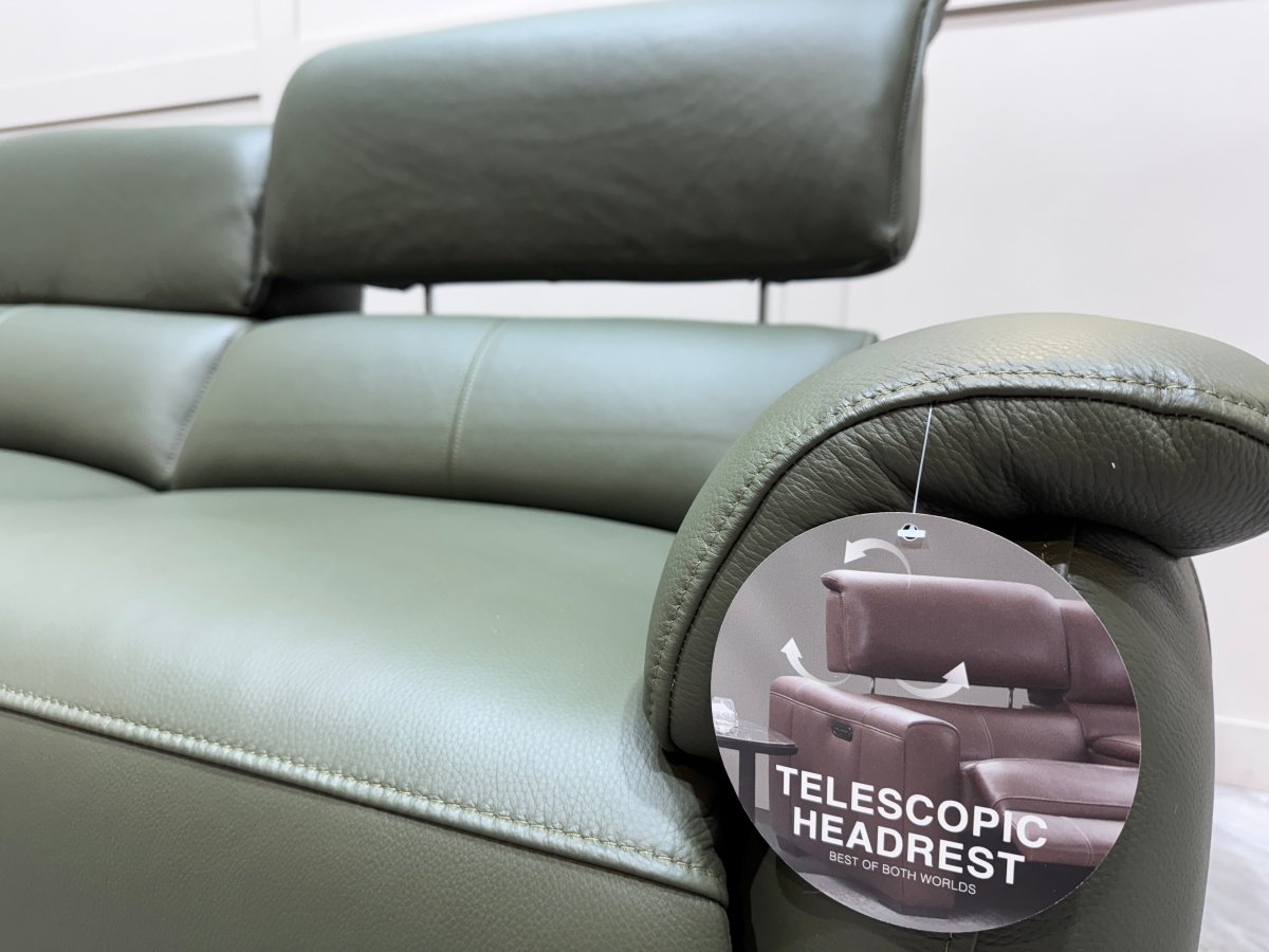 Jade 3 + 2 Seater Leather Power Reclining Sofa with Telescopic Headres ...