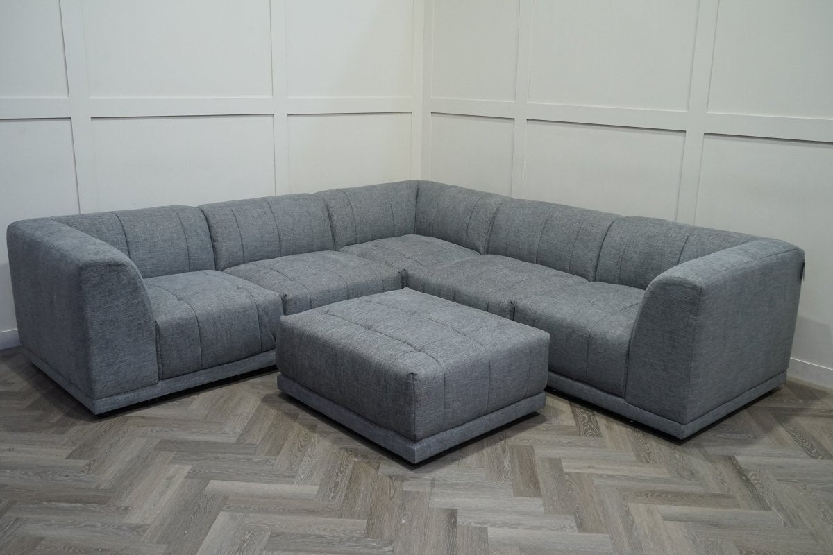 Noble Double Corner Sofa, Pewter – Heatons Furniture Outlet