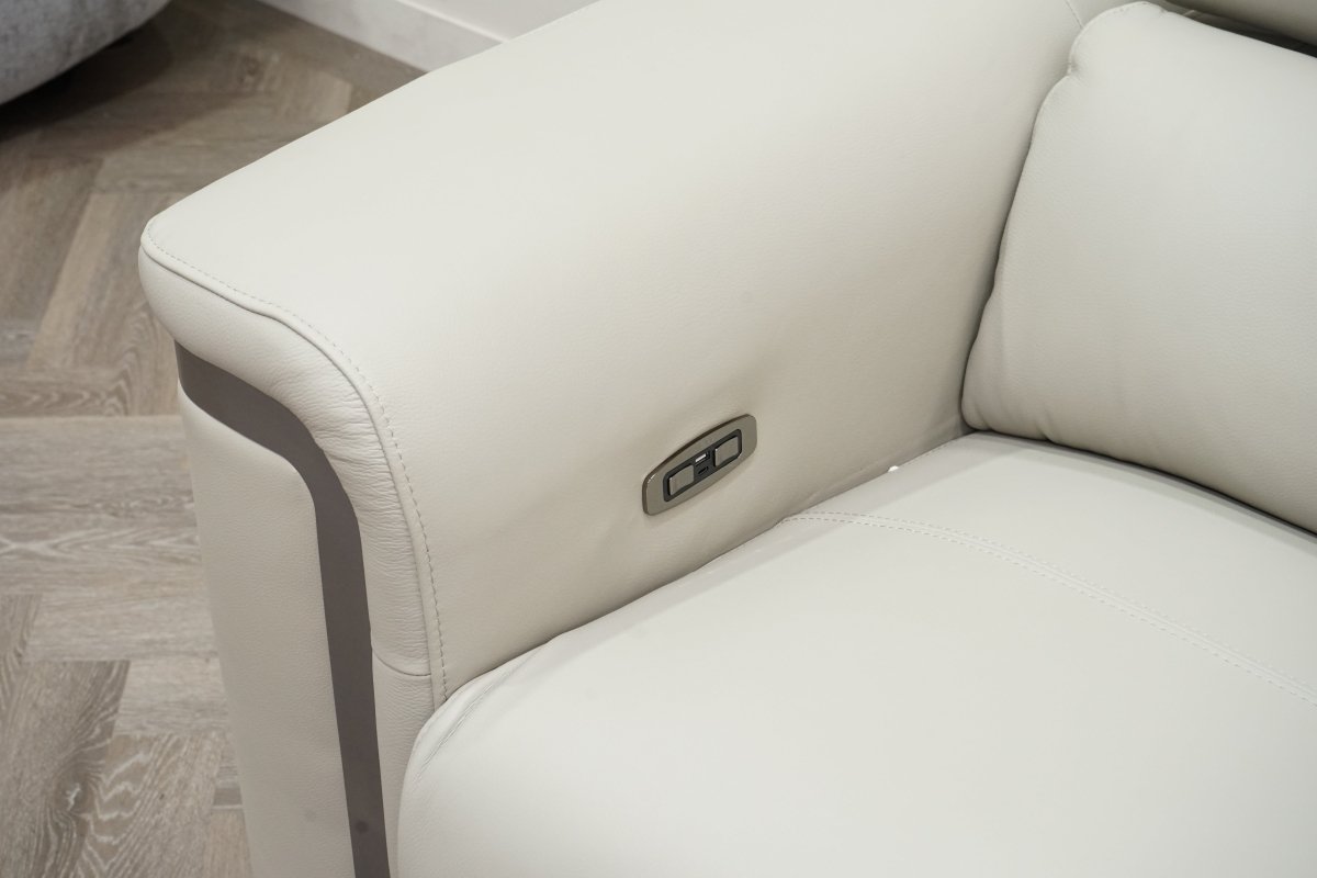 Plaza Large Corner Leather Sofa, Smart Console, Taupe – Heatons ...