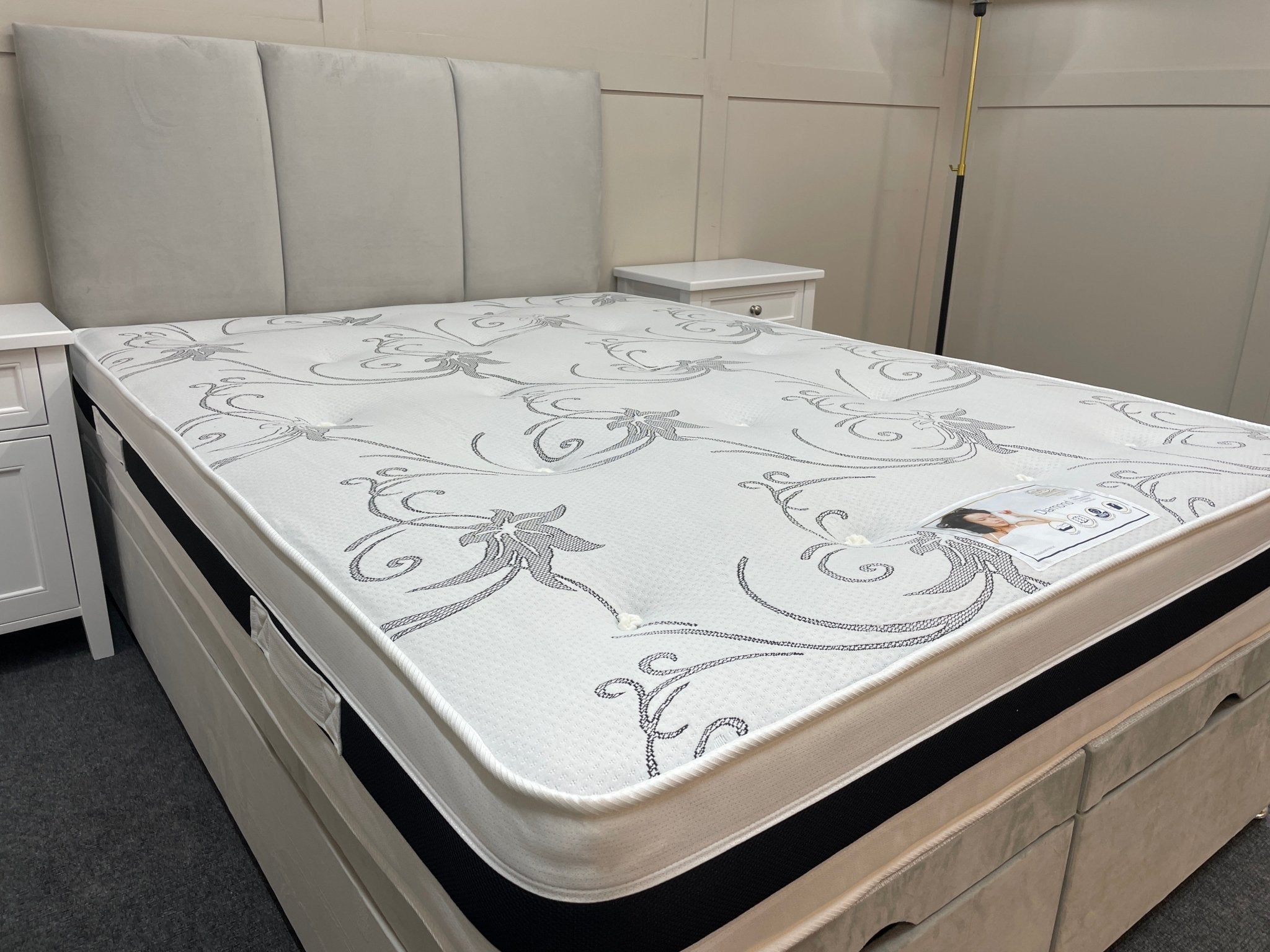 Diamond Orthopaedic Spring, End Lift Ottoman Bed & Headboard – Heatons ...